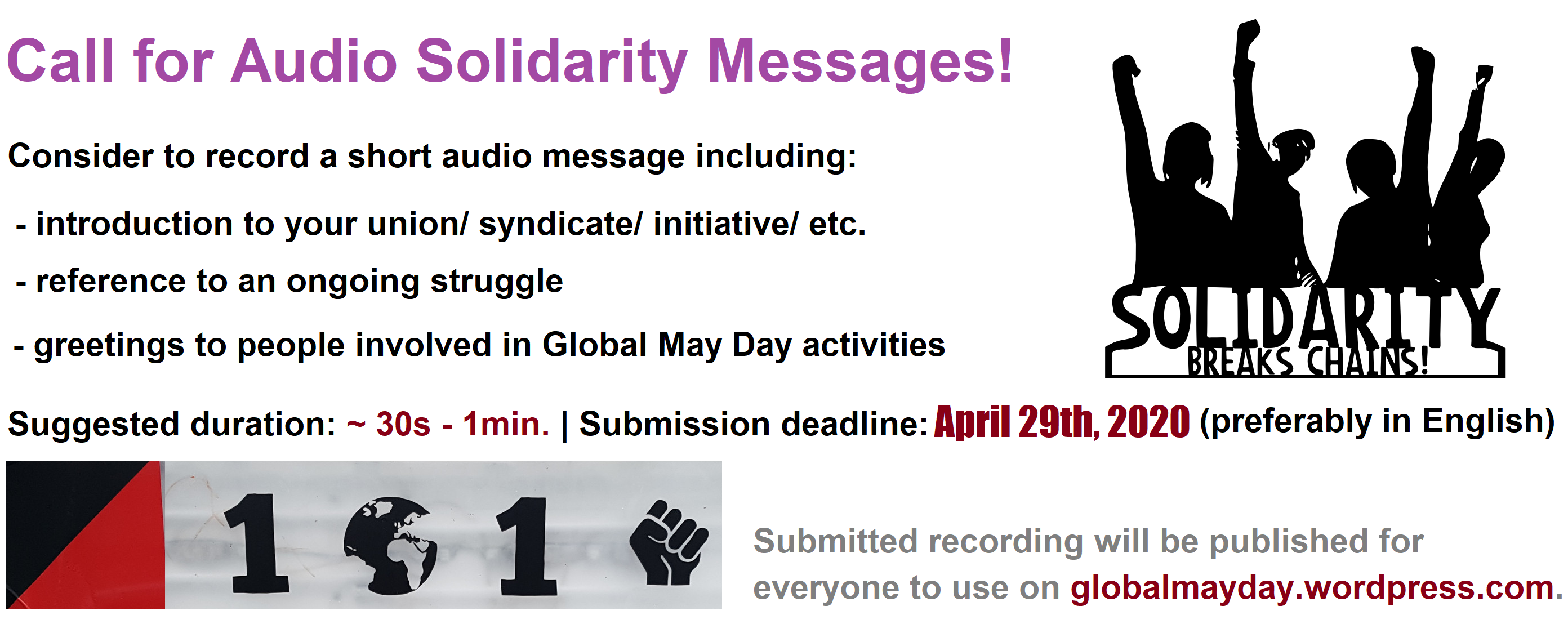 Audio Solidarity Messages | Global May Day