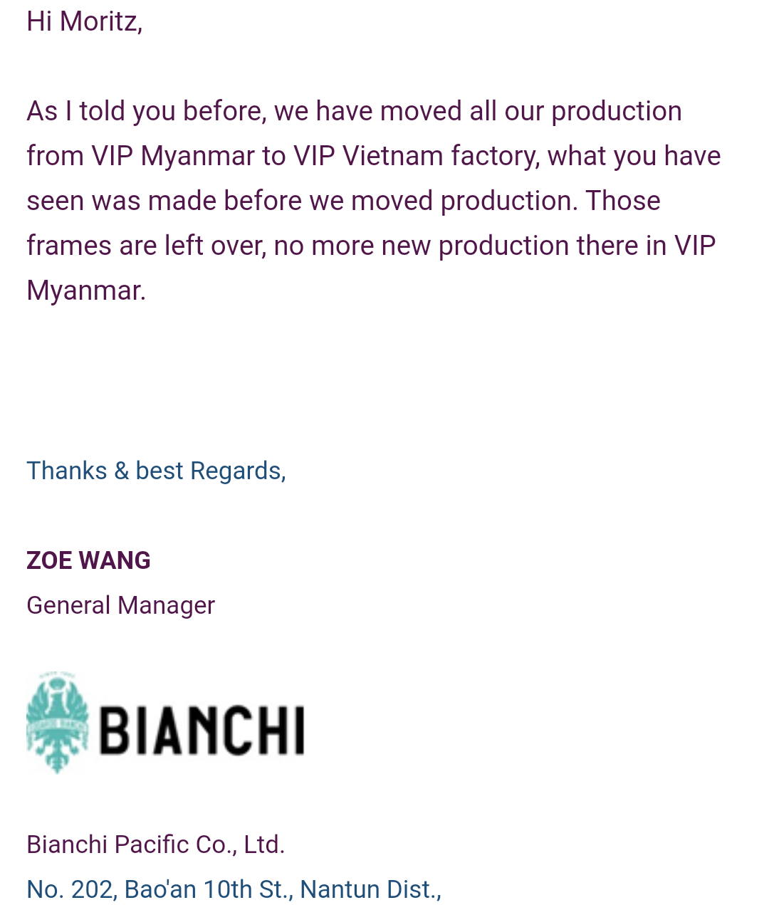 Union busting at Very Impressive Prospect (VIP) factory in Myanmar ...